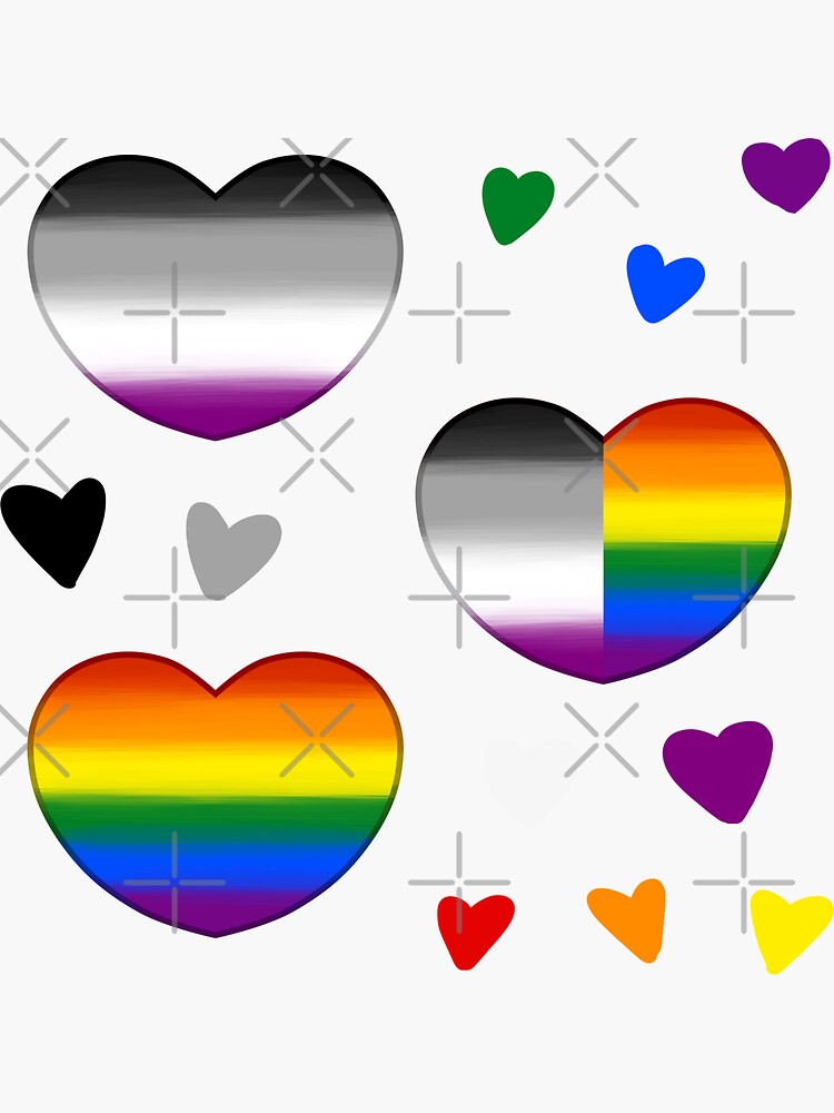 Pegatina «Homoromantic Asexual o Pareja Asexual y Homosexual Orgullo ...