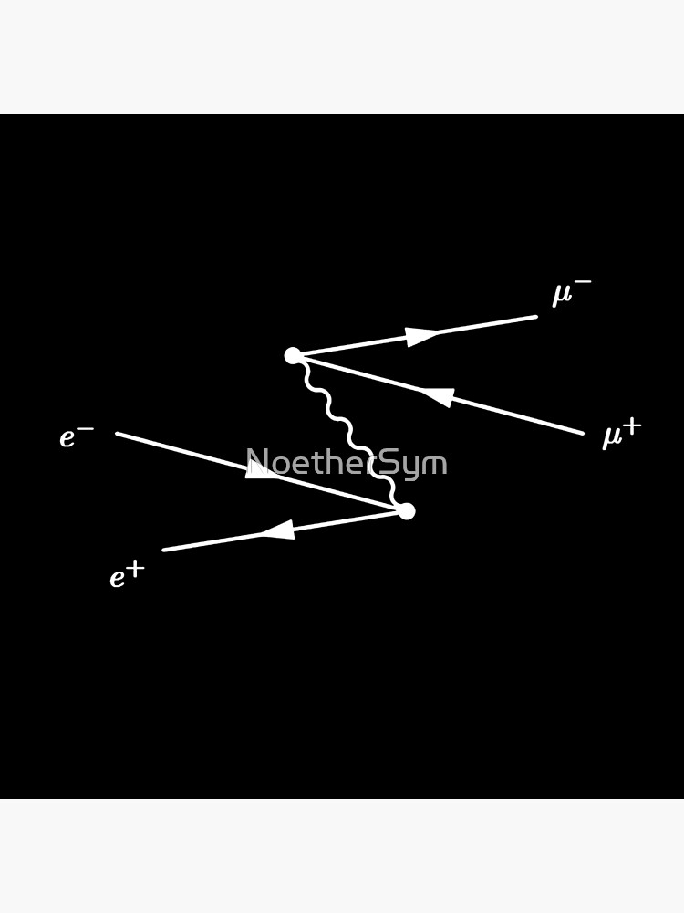 Feynman diagram, electron positron, to muon scattering Premium Matte ...