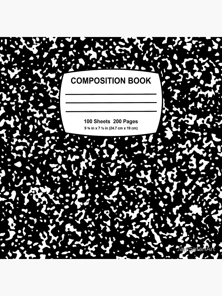 "Composition Notebook Pattern with Composition Book Label" Sticker for ...
