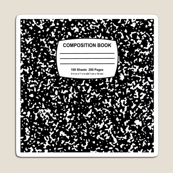 "Composition Notebook Pattern with Composition Book Label" Magnet for ...