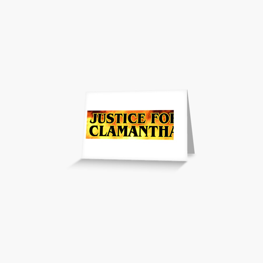 "Justice for Clamantha Banner" Sticker for Sale by Thomas Doyle | Redbubble