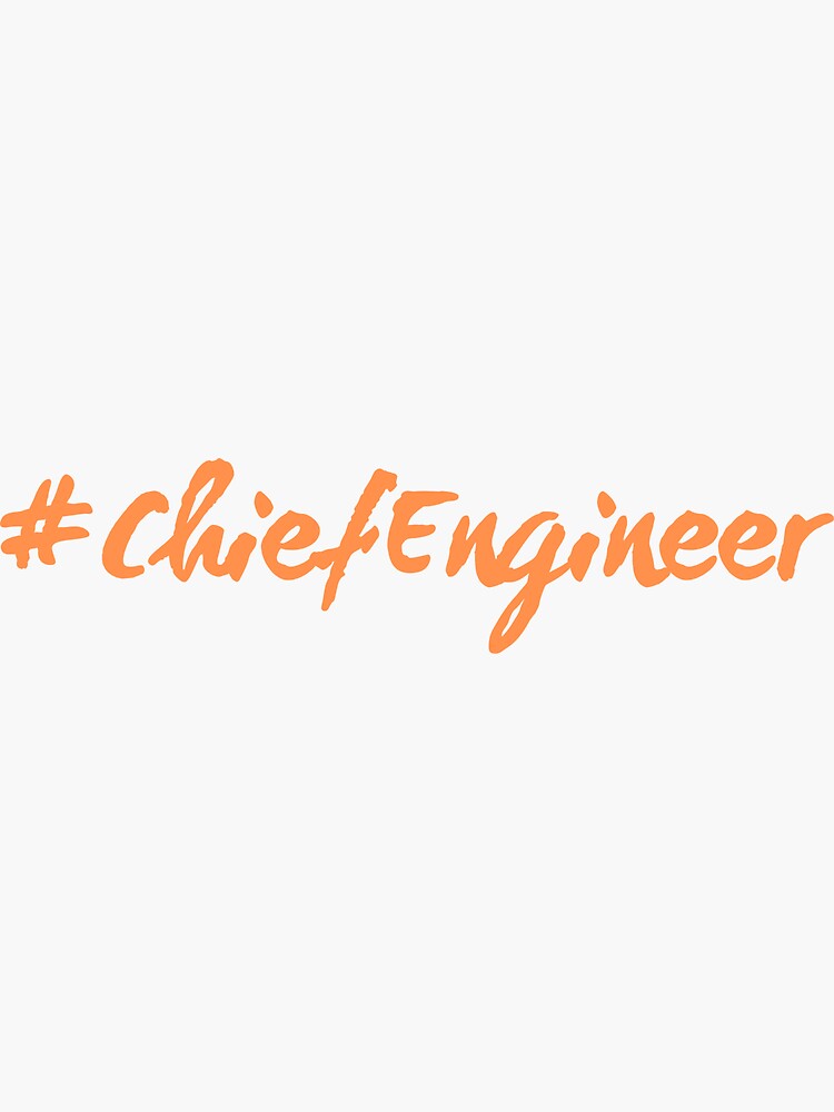 "Cool Chief Engineer On board" Sticker for Sale by Sailor-One | Redbubble