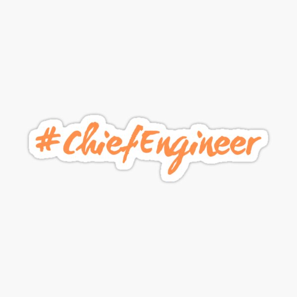 "Cool Chief Engineer On board" Sticker for Sale by Sailor-One | Redbubble