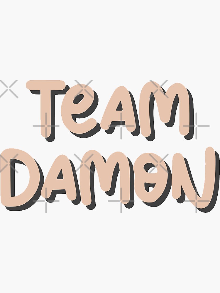 "team damon " Sticker for Sale by christinag7 | Redbubble