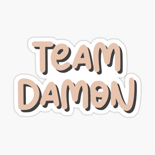"team damon " Sticker for Sale by christinag7 | Redbubble