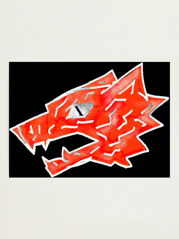 "Red Wolf head Banner - Wheel of Time - Lord Perrin" Photographic Print ...