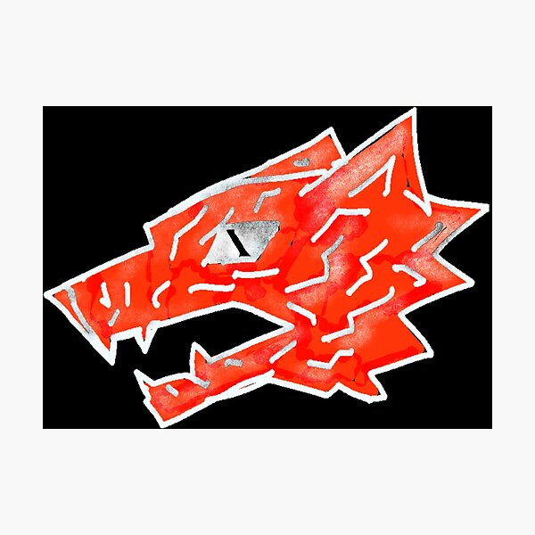 "Red Wolf head Banner - Wheel of Time - Lord Perrin" Photographic Print ...