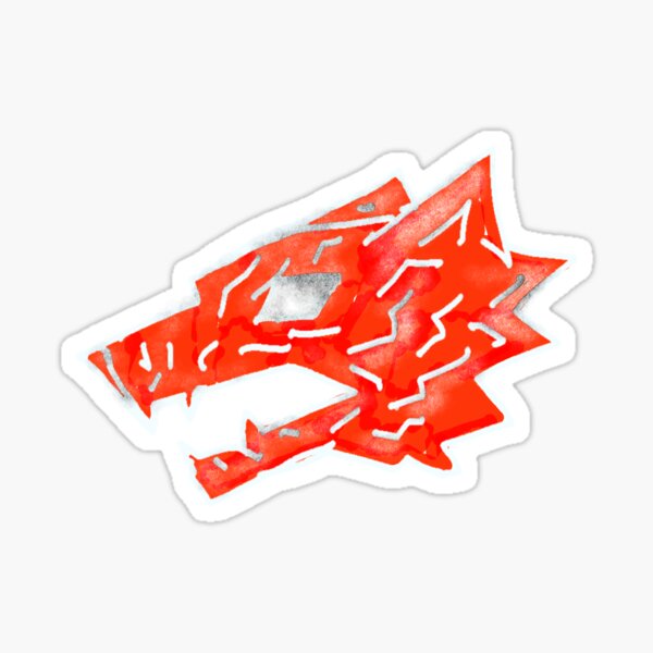 "Red Wolf head Banner - Wheel of Time - Lord Perrin" Sticker for Sale ...