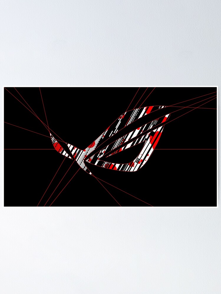 "Asus Rog White and Red" Poster for Sale by ArtxcL | Redbubble