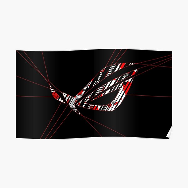 "Asus Rog White and Red" Poster for Sale by ArtxcL | Redbubble