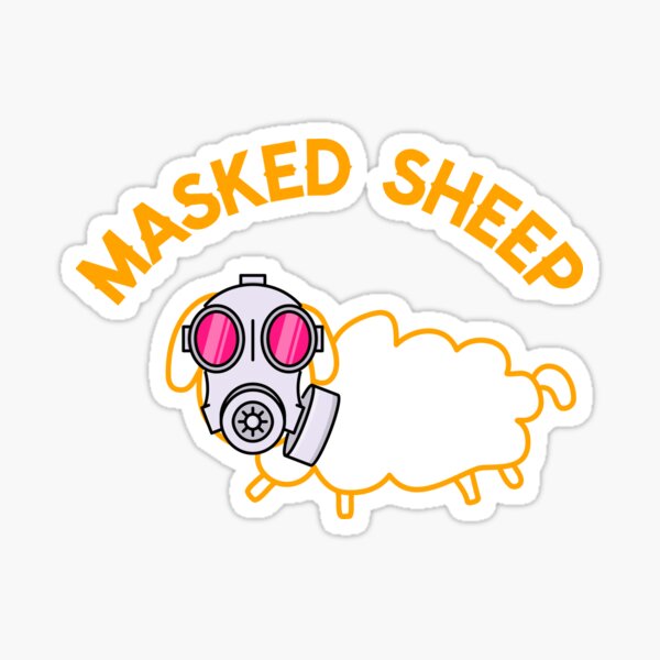 "masked sheep" Sticker for Sale by printAnita | Redbubble