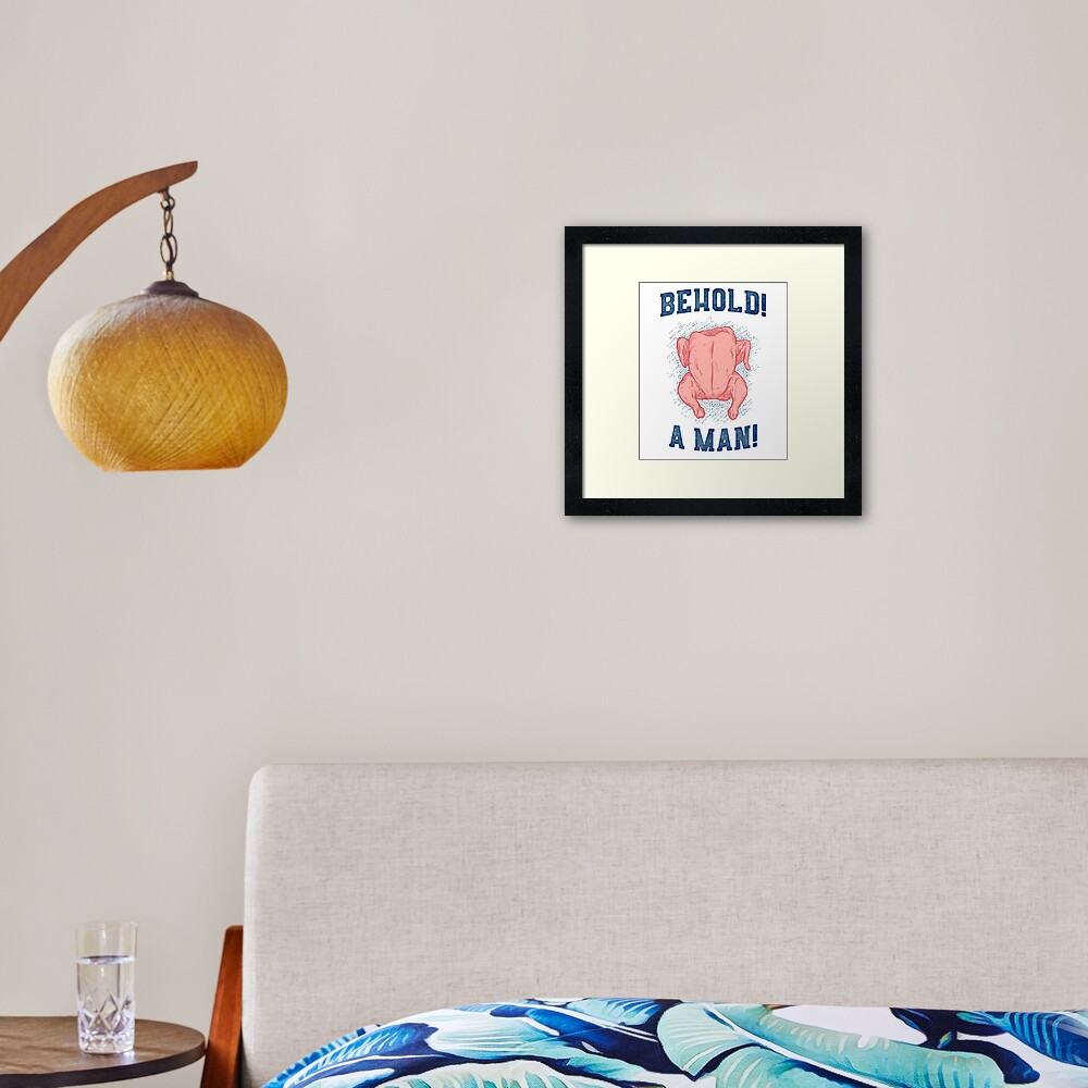 "Behold a Man! - Diogenes Chicken Trolling" Framed Art Print by The ...