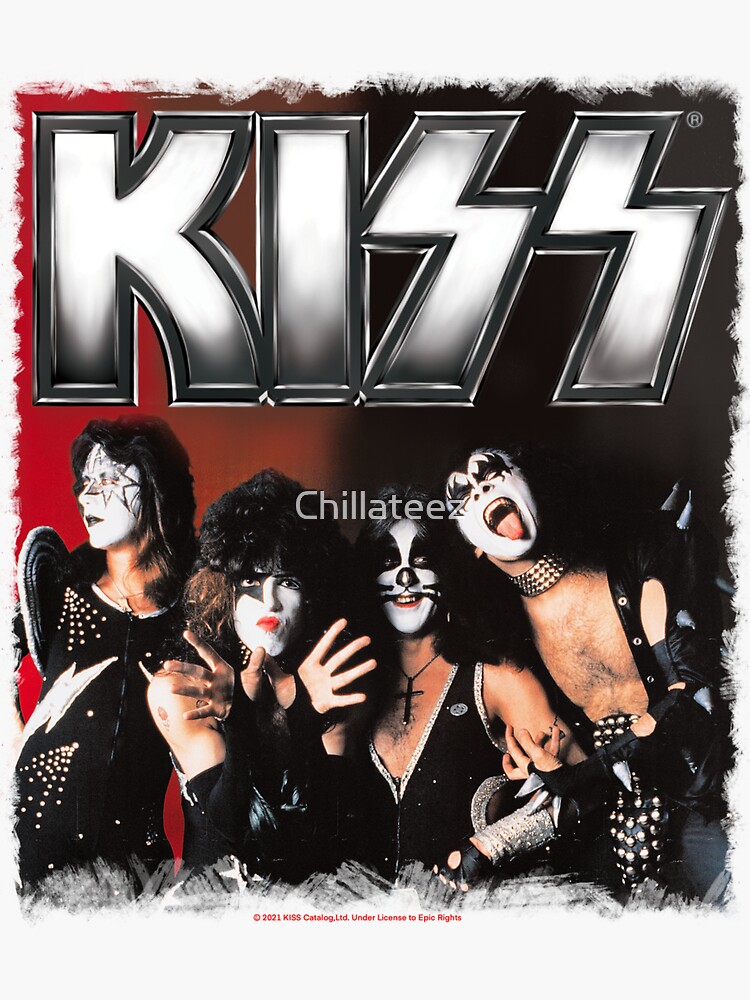"Kiss band original line up" Sticker for Sale by Chillateez | Redbubble