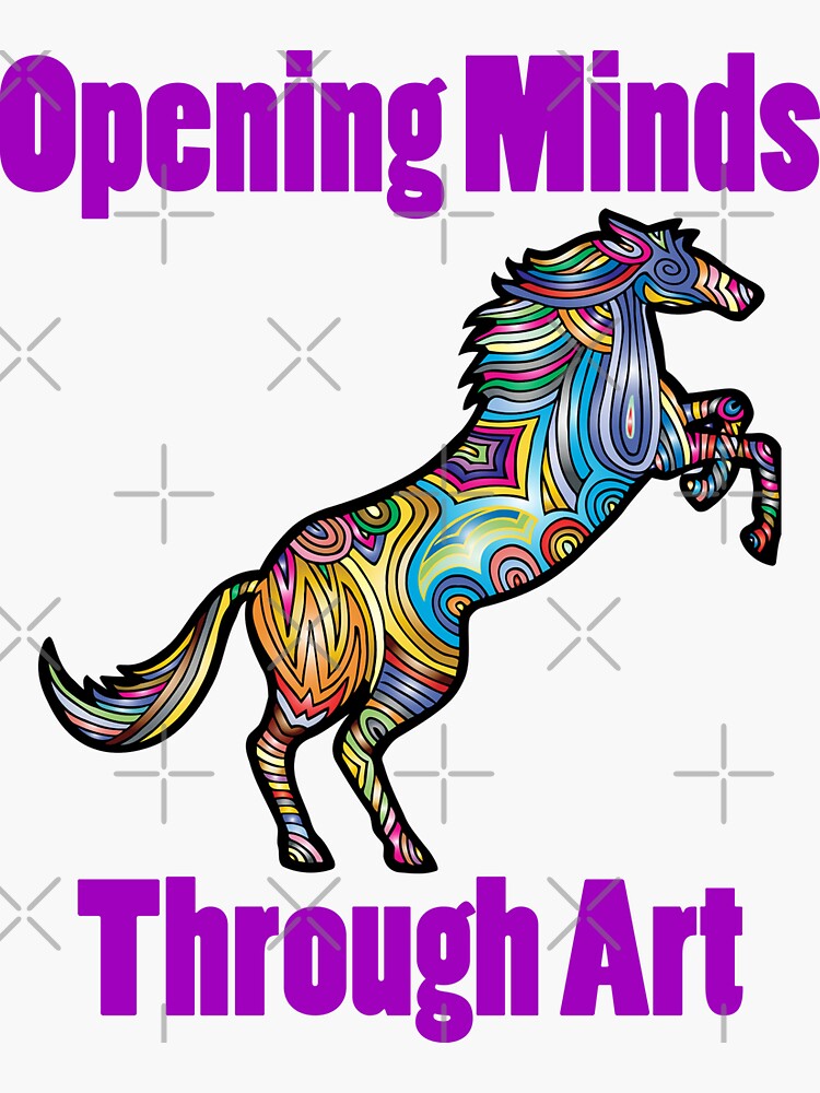 "Opening Minds Through Art" Sticker for Sale by Uvogin2099 | Redbubble