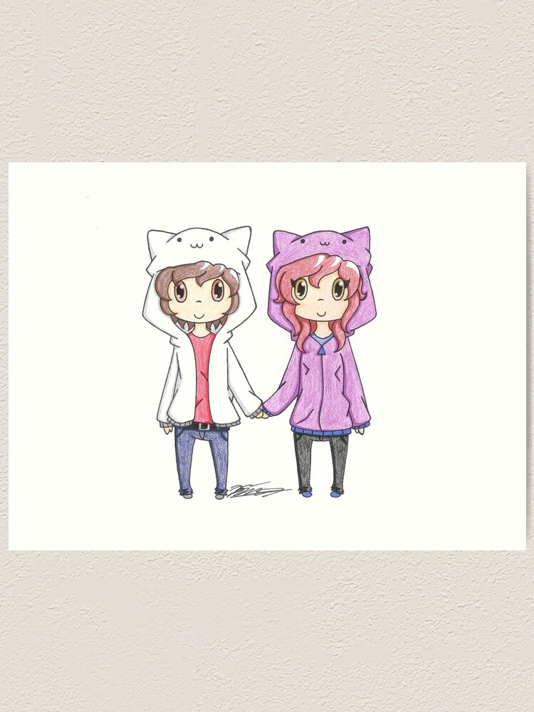 "Chibi Kitten Couple" Art Print by KimmieKat97 | Redbubble
