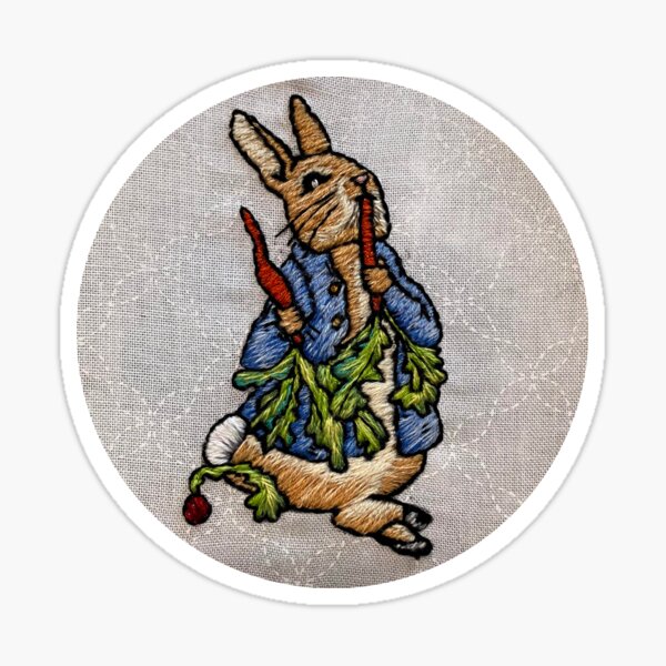 "Peter Rabbit" Sticker for Sale by jenbroidery | Redbubble