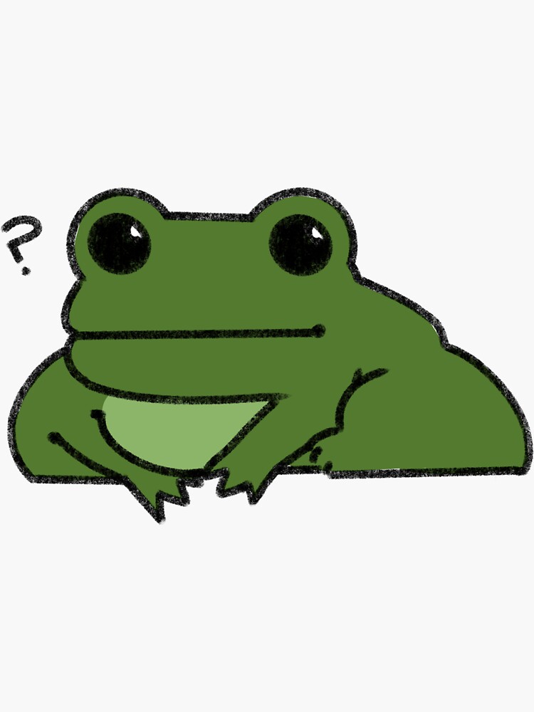 "Confused frog " Sticker for Sale by c0ffeeRyy4sx | Redbubble