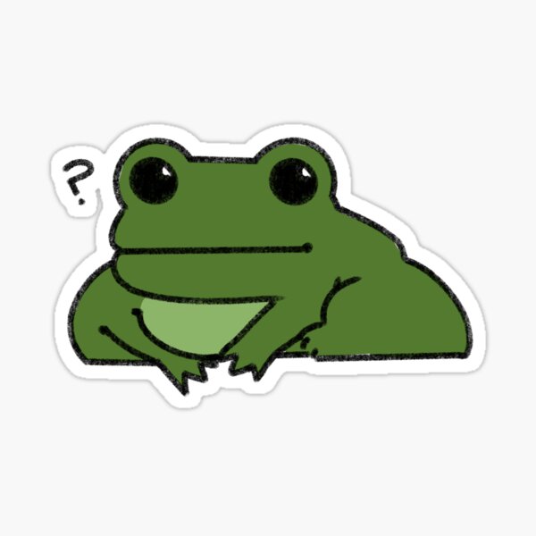 "Confused frog " Sticker for Sale by c0ffeeRyy4sx | Redbubble