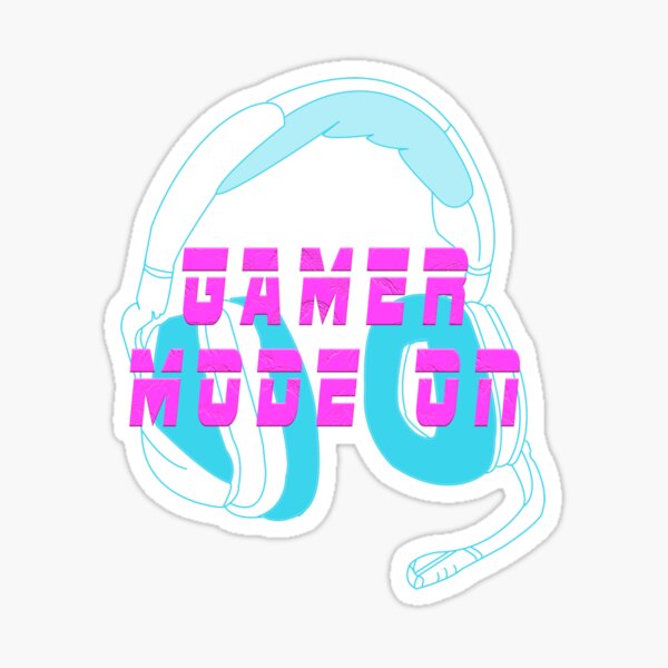 "Gamer mode on" Sticker by misguidedtaffy | Redbubble