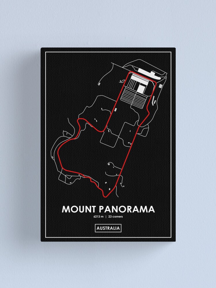"MOUNT PANORAMA - AUSTRALIA TRACK MAP 2.0 RED" Canvas Print for Sale by ...