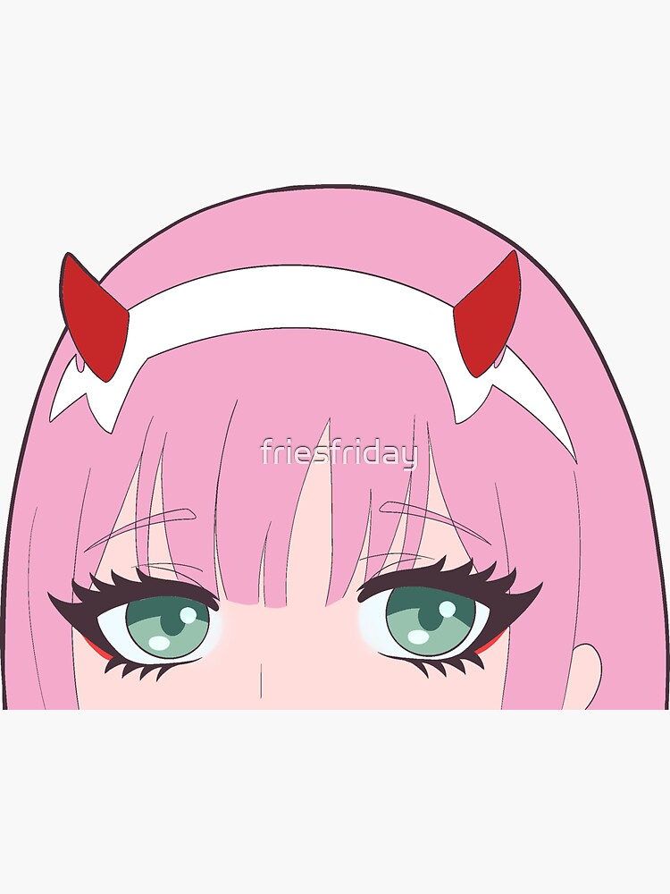 "Zero Two eyes" Sticker by friesfriday | Redbubble