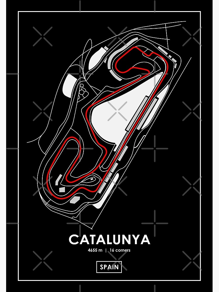 "CATALUNYA - SPAIN TRACK MAP 2.0 RED" Poster for Sale by andreanastasio ...