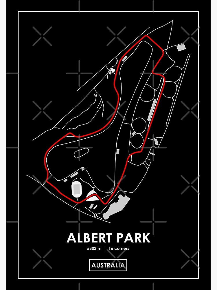 "ALBERT PARK - AUSTRALIA TRACK MAP 2.0 RED" Poster for Sale by Andrea ...
