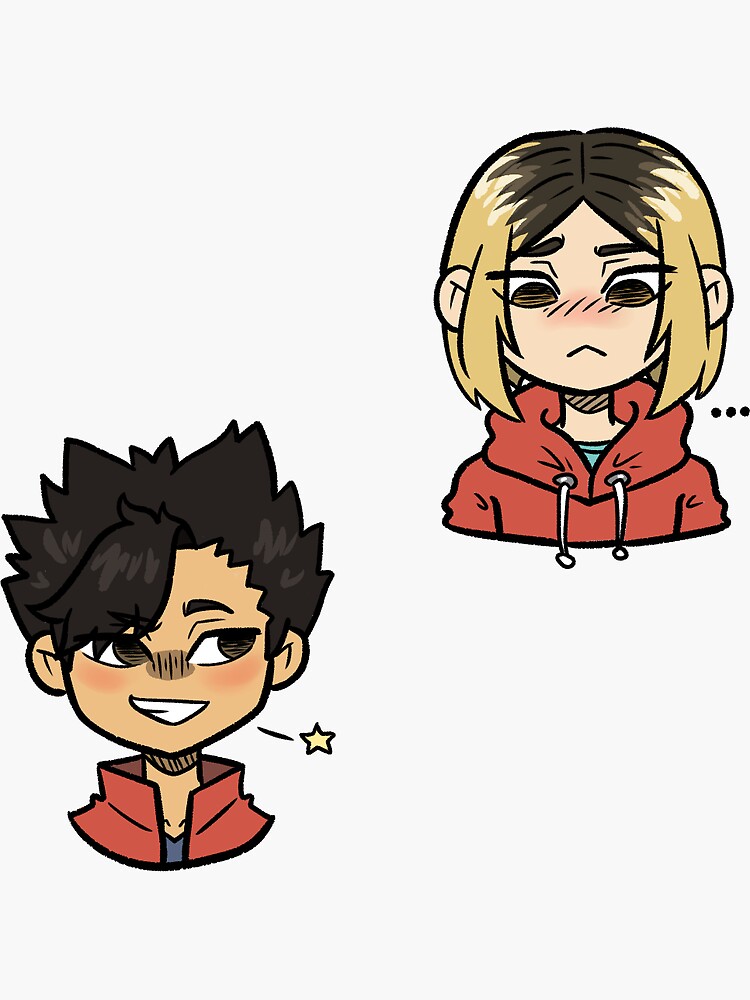 "Kuroo and Kenma Sticker Set" Sticker for Sale by sketchsoot | Redbubble