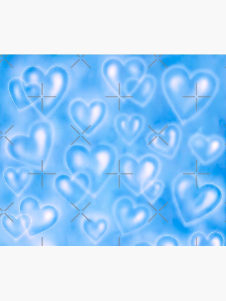 "BLUE 90S HEART BACKDROP " Tapestry by yaaairrrinn | Redbubble