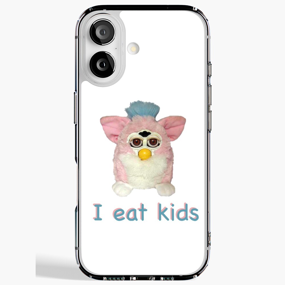 "Furby I eat kids " Sticker for Sale by Spectral-Lime | Redbubble