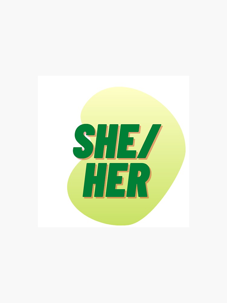 "she/her" Sticker by fennndesigns | Redbubble