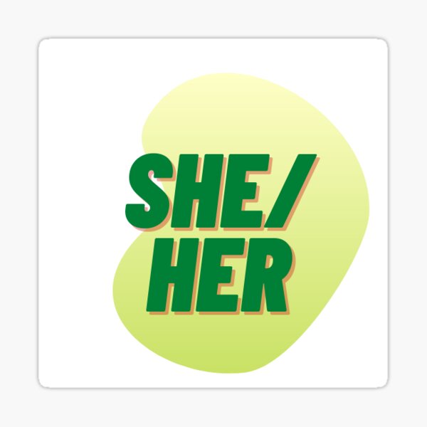 "she/her" Sticker by fennndesigns | Redbubble