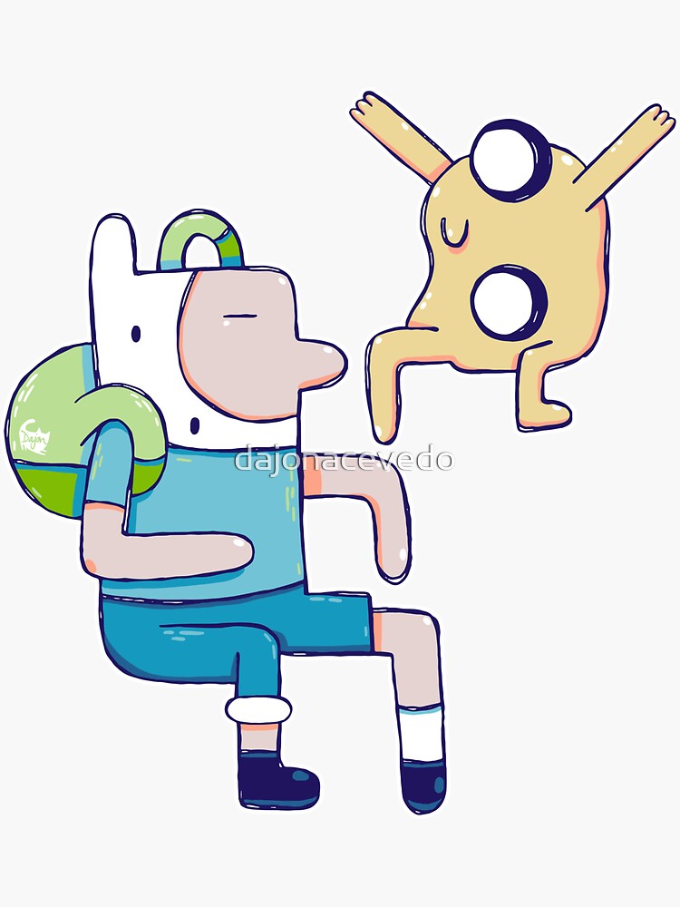 "Fin and Jake in Abstract" Sticker for Sale by DajonAcevedo | Redbubble