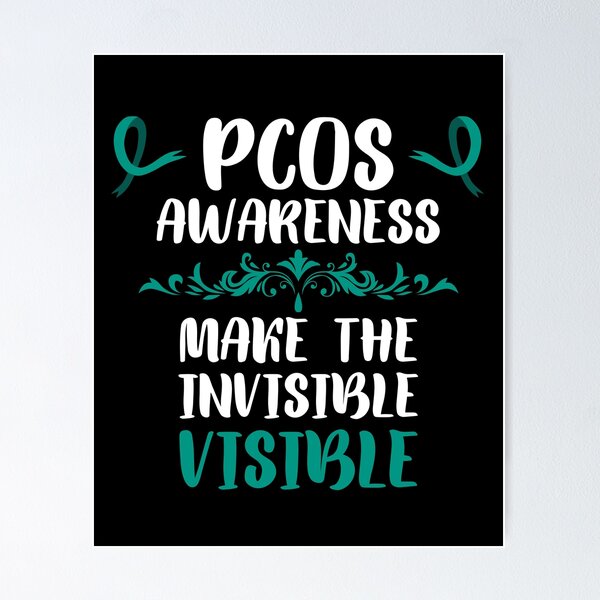 "PCOS Awareness - Teal Blue Ribbon - Make the Invisible Visible - PCOS ...