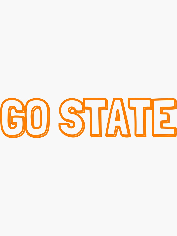 "GO STATE" Sticker for Sale by elohelaye | Redbubble