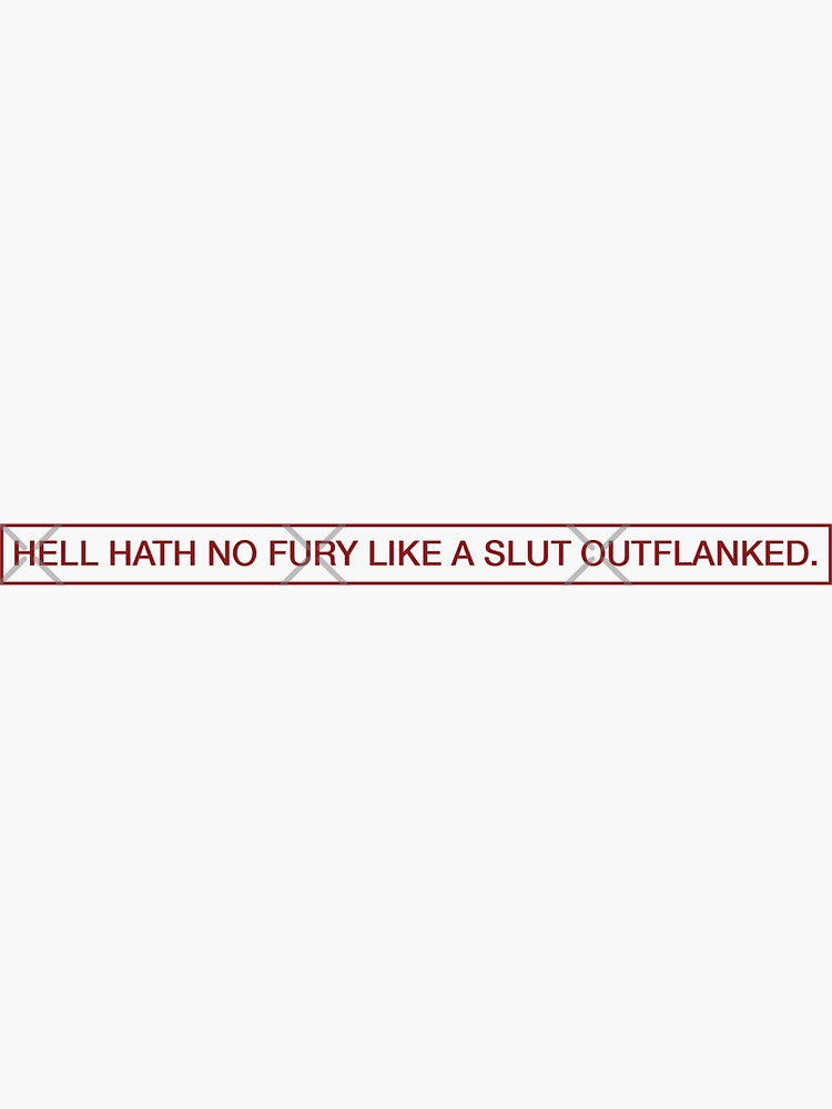 "Slut Outflanked- The Mentalist Quote" Sticker for Sale by ...