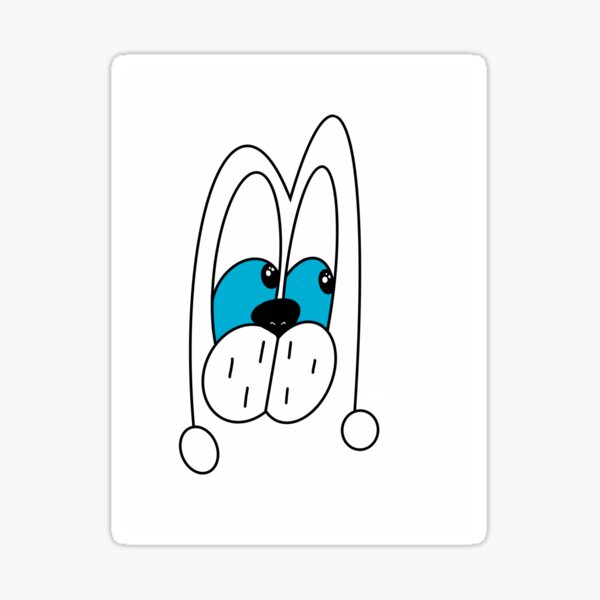 "Droopy Eyed Dog" Sticker for Sale by Dreyology | Redbubble