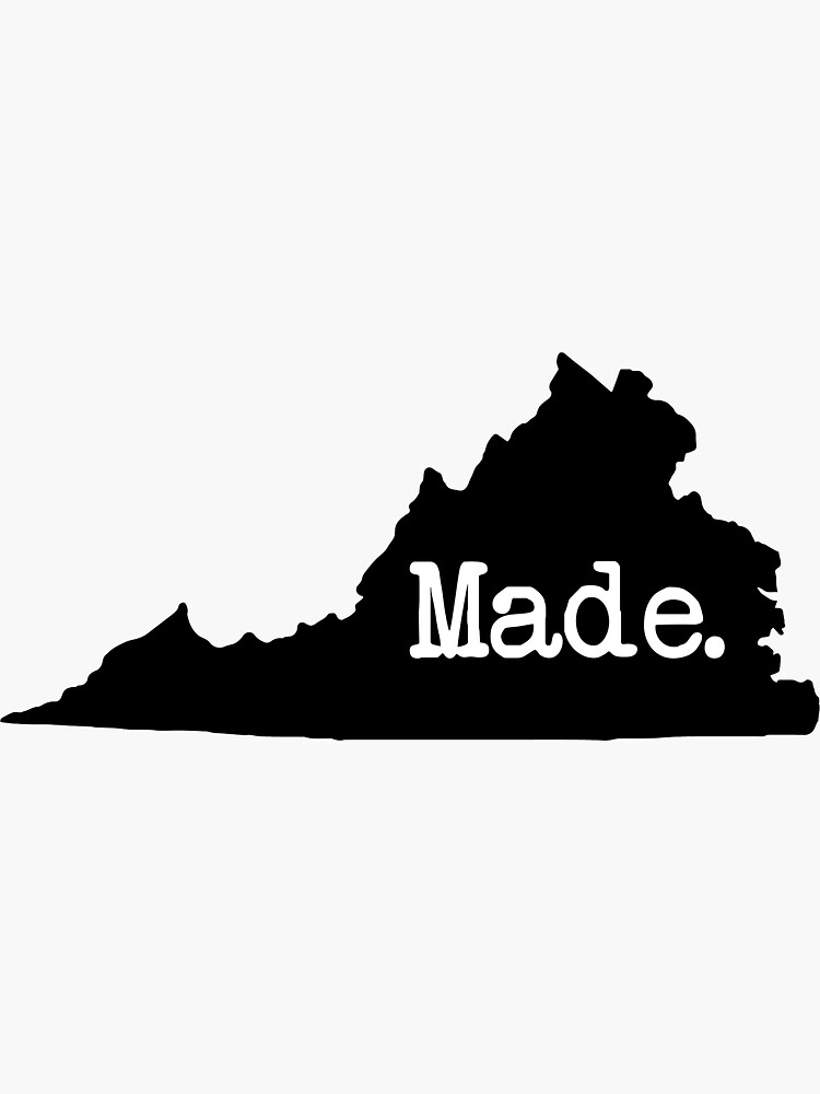 "Virginia Made VA" Sticker by mindofstate | Redbubble