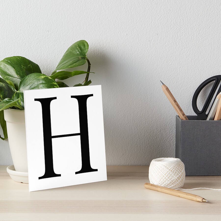"Letter H in a Classic Font" Poster for Sale by kaitlynhart06 | Redbubble