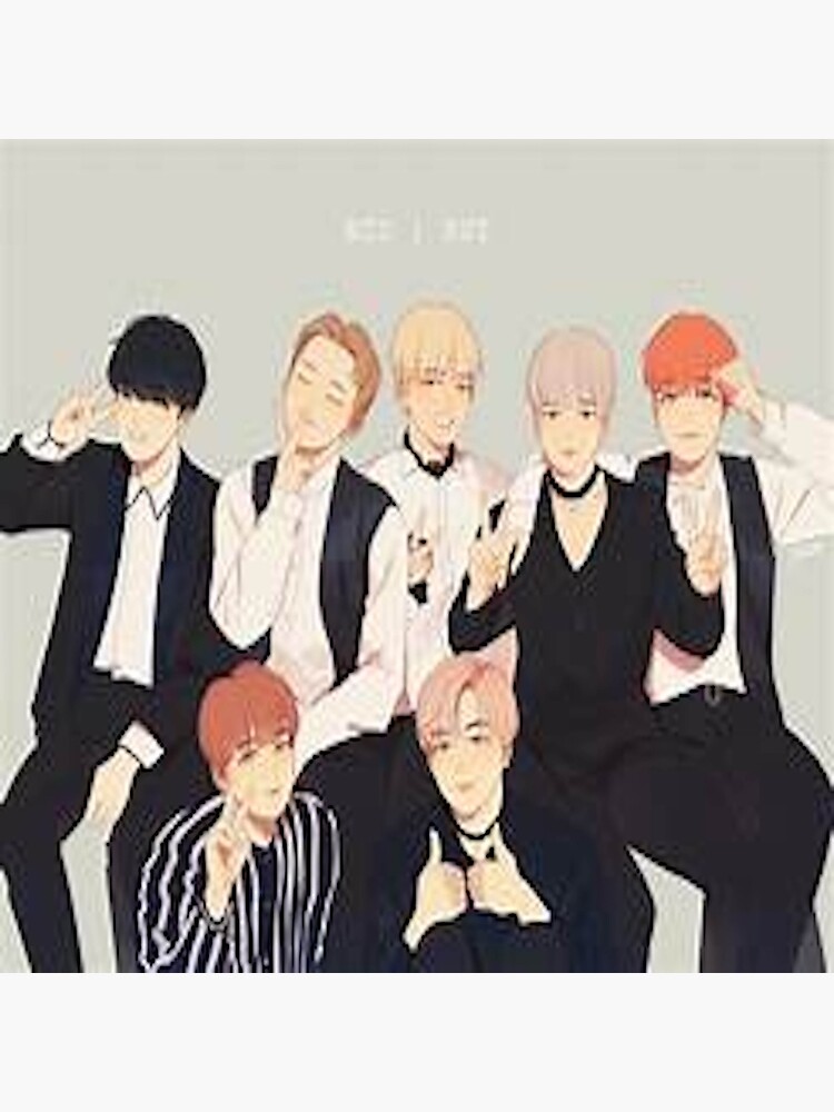 "Bts Kpop cartoon print gift for Kpop fan" Poster by irleenk001 | Redbubble
