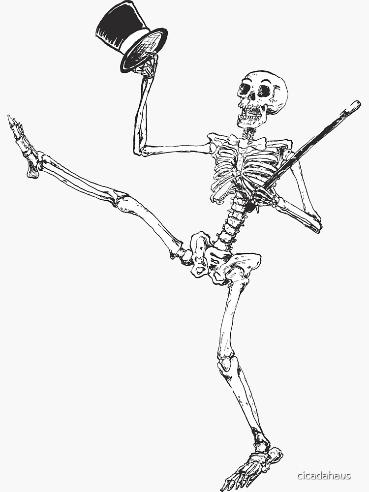 "Depression Skeleton - Showtime! - Original" Sticker for Sale by ...