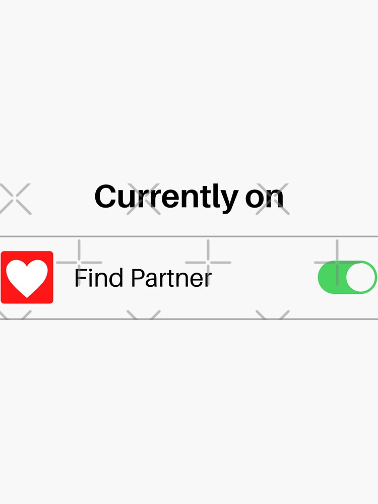 "Find Partner" Sticker for Sale by RedEyeDemon | Redbubble