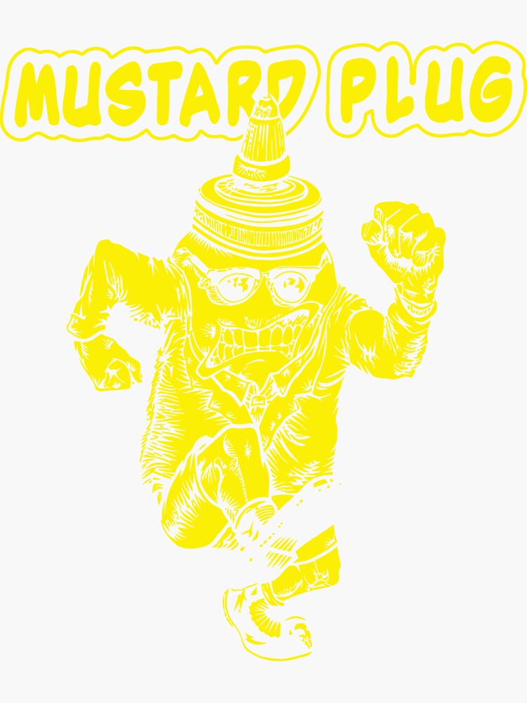 "Skankin' Plug, Mustard Plug" Sticker for Sale by kolakers | Redbubble