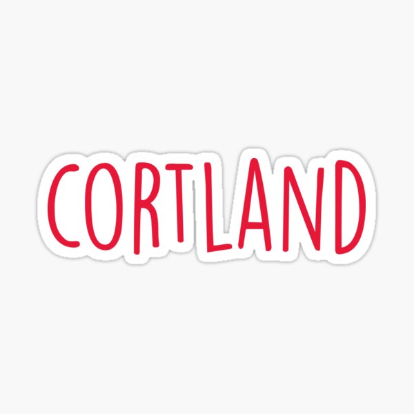 "Cortland - HANDWRITTEN " Sticker by michelemoira | Redbubble