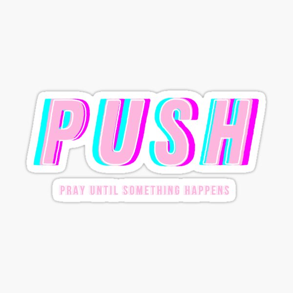 "PUSH sticker pack Baby Pink" Sticker by Caro-Christ | Redbubble