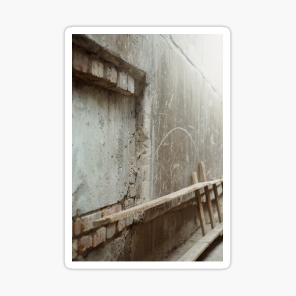 "Concrete grey wall and ladder" Sticker by RitaPakhlova | Redbubble