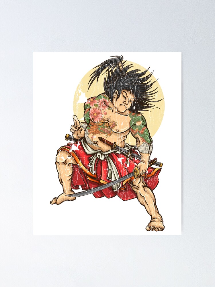 "Japanese Samurai - Kabuki Hero" Poster for Sale by angus77ok | Redbubble
