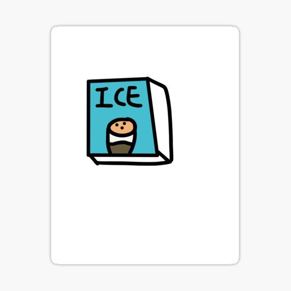 "ICE stickers" Sticker for Sale by Vintageunique | Redbubble