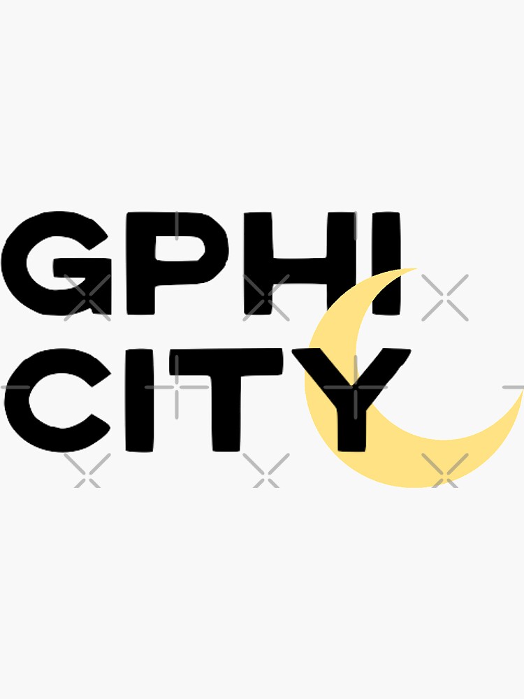 "GPHI CITY" Sticker for Sale by dhauss | Redbubble