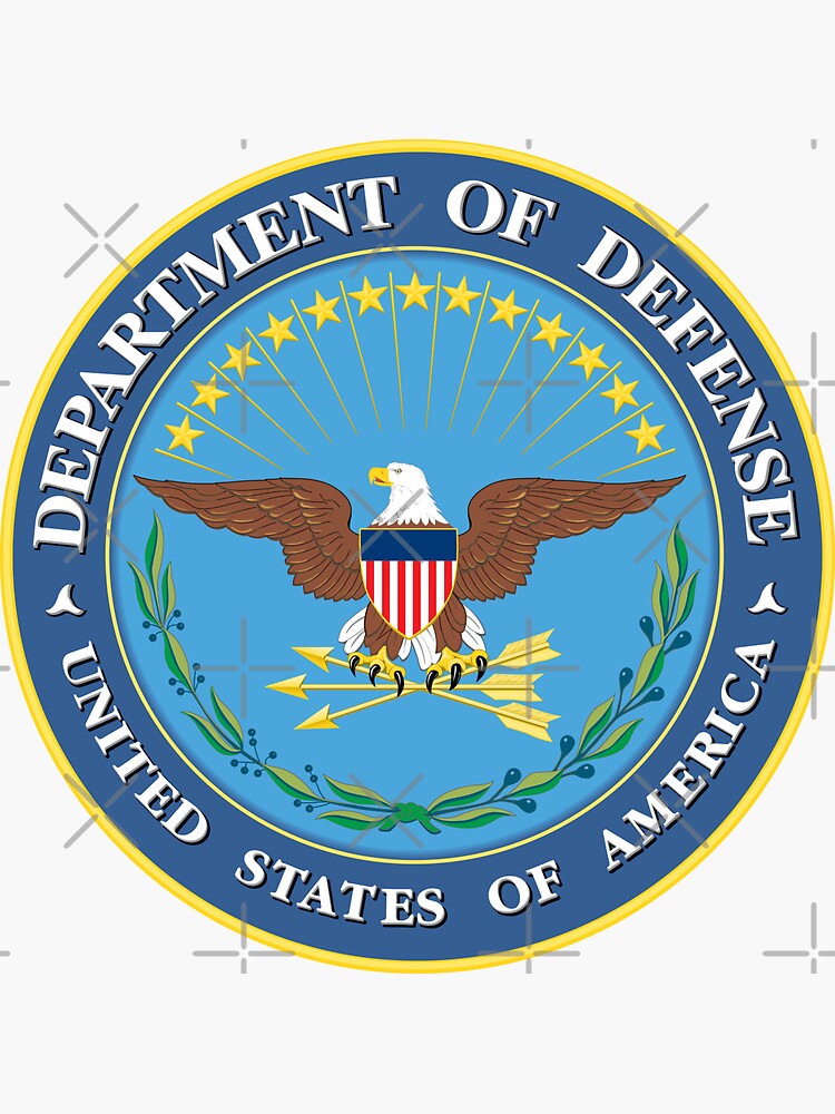 "DOD DEPARTMENT OF DEFENSE OF THE UNITED STATES" Sticker for Sale by ...